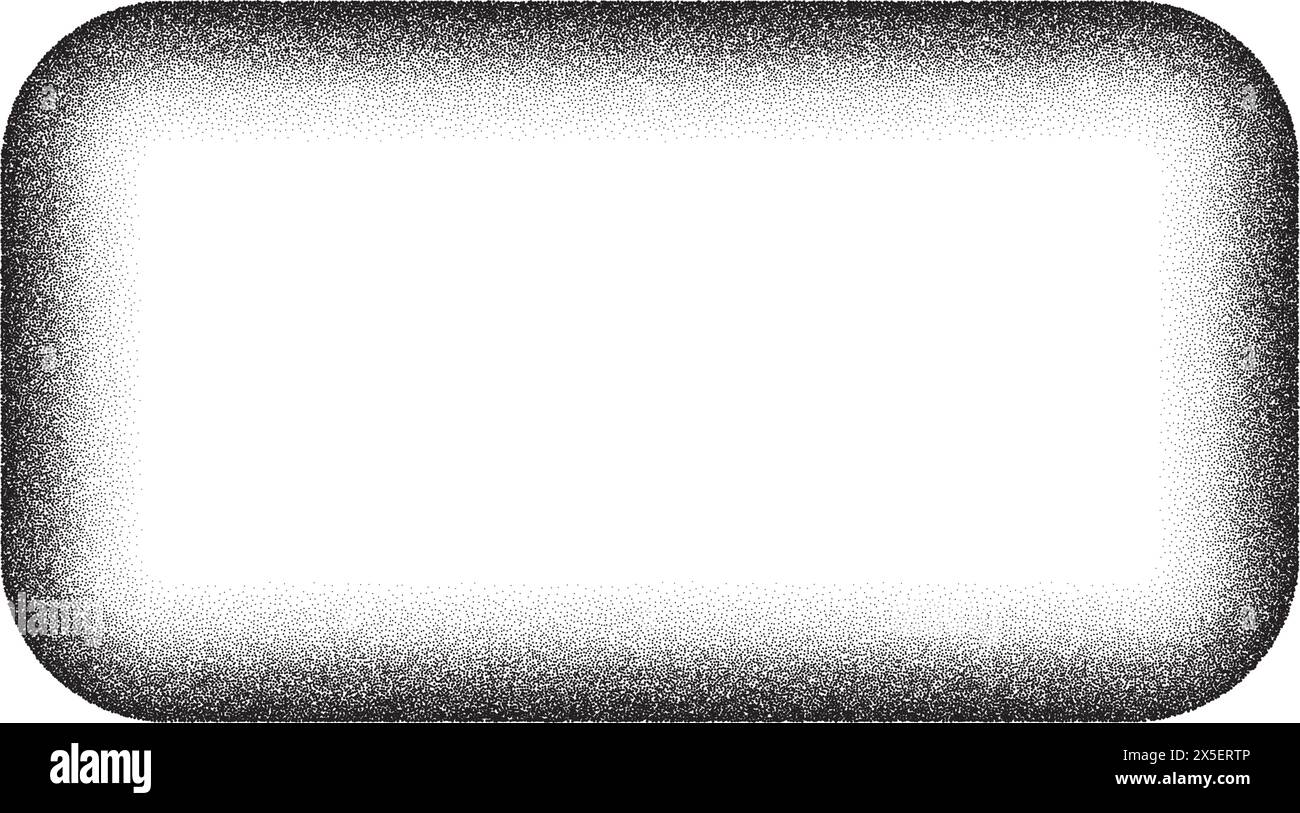 Grain rectangle frame. Noise dot pattern boundary. Grunge geometric ...