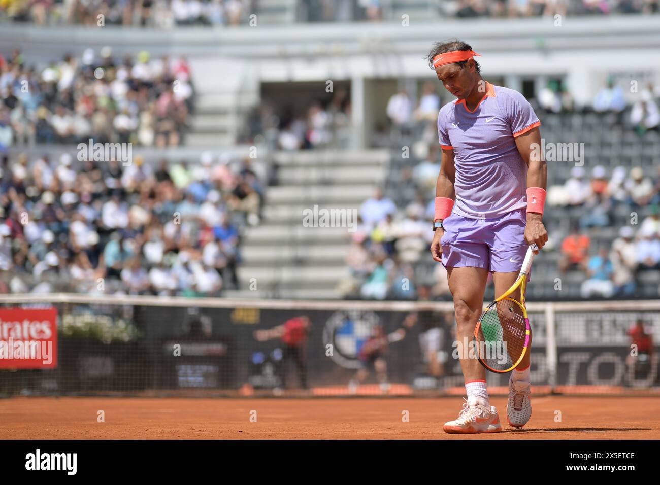 Roma, Italia. 09th May, 2024. Spain Rafael Nadal during her match ...