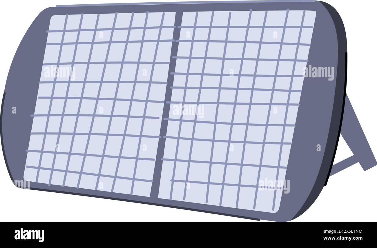 field solar panel cartoon vector illustration Stock Vector Image & Art ...