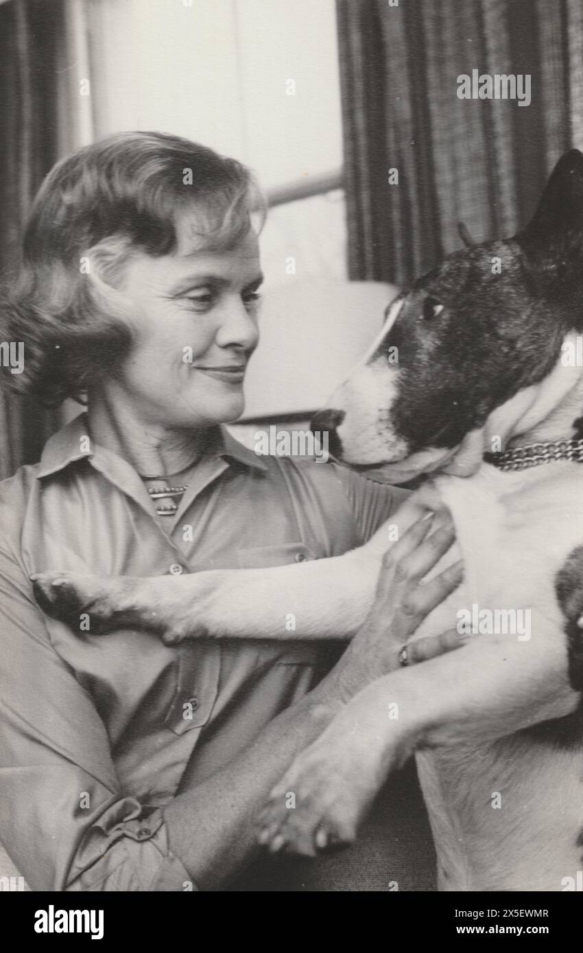 Nova Pilbeam with Dog Press Photograph Stock Photo - Alamy