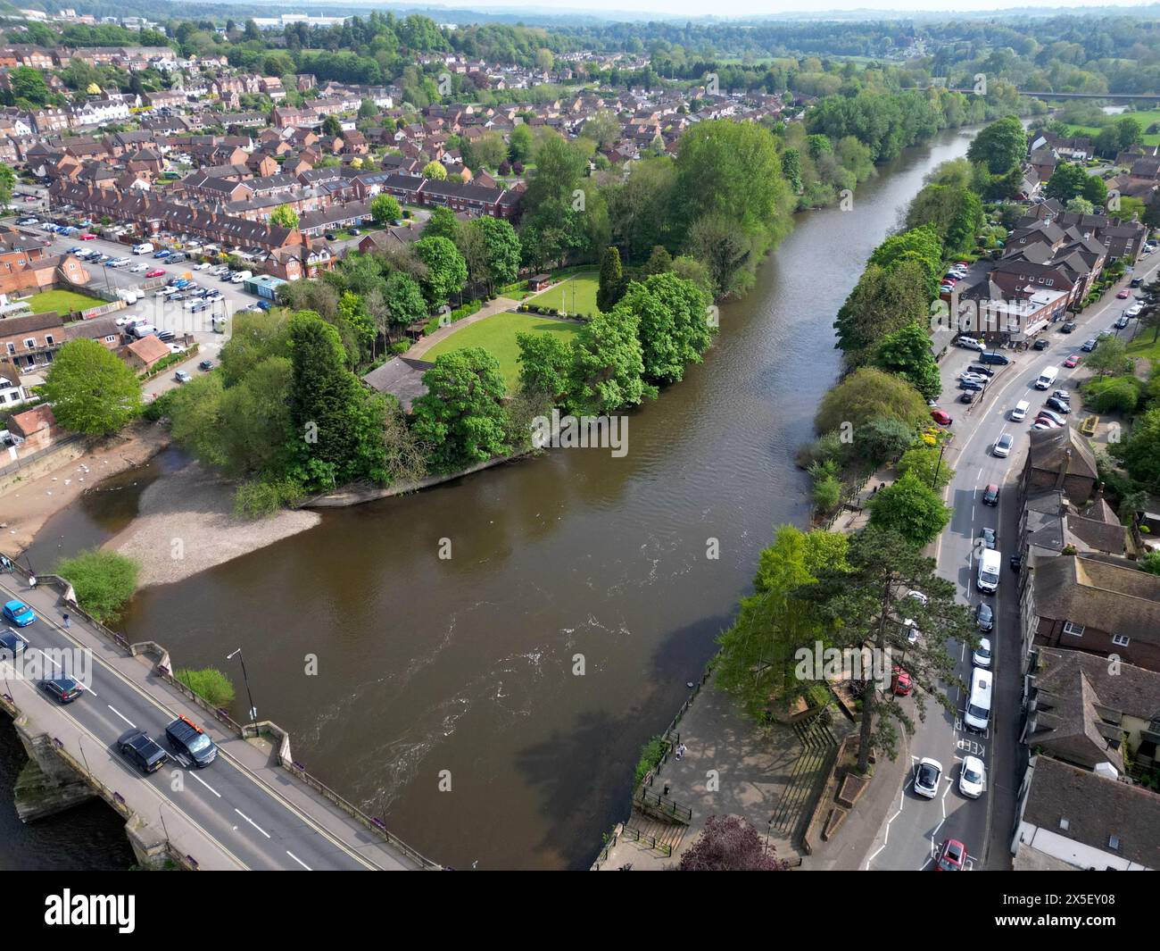 Aerial view of river severn shropshire hi-res stock photography and ...