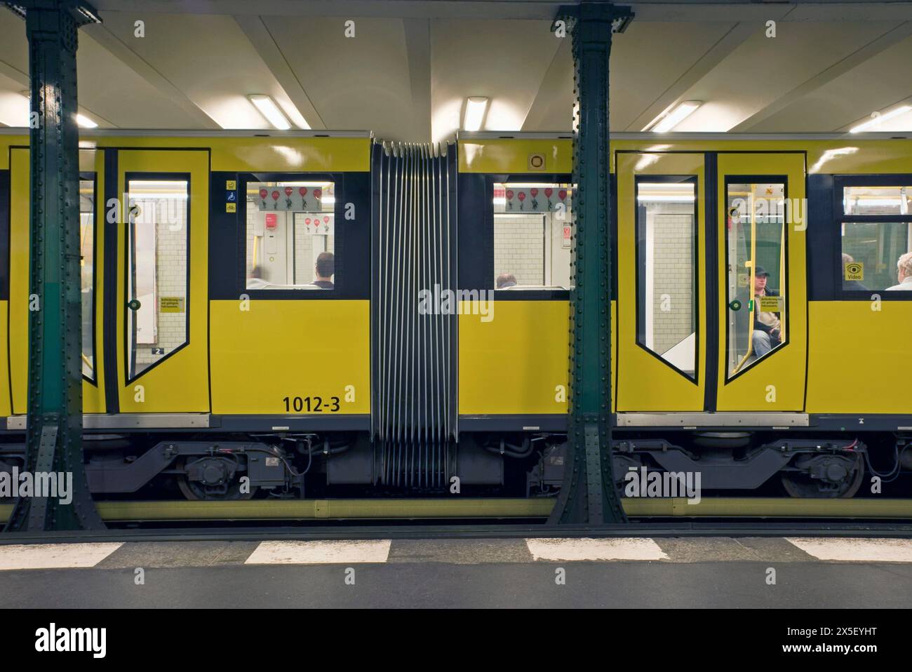 Subway Station Train on Platform, Berlin, Germany Stock Photo - Alamy