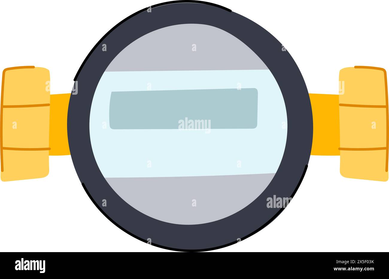 natural water gas meter cartoon vector illustration Stock Vector Image ...