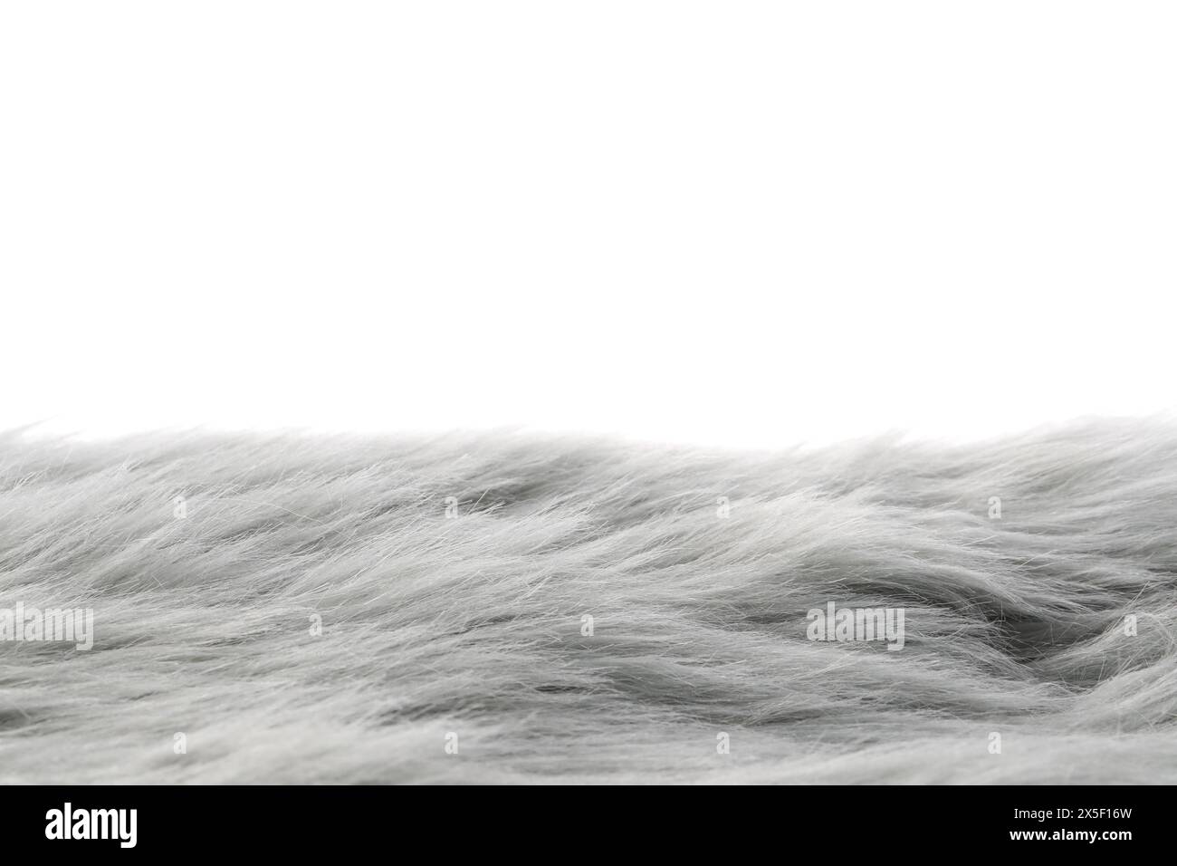 Soft grey faux fur isolated on white Stock Photo - Alamy