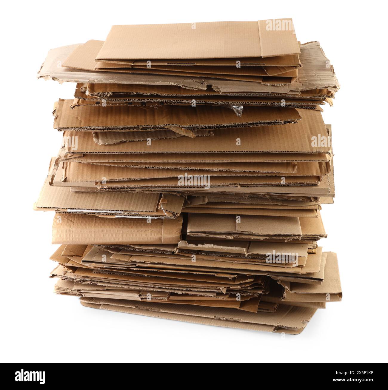 Stack of cardboard pieces isolated on white Stock Photo - Alamy