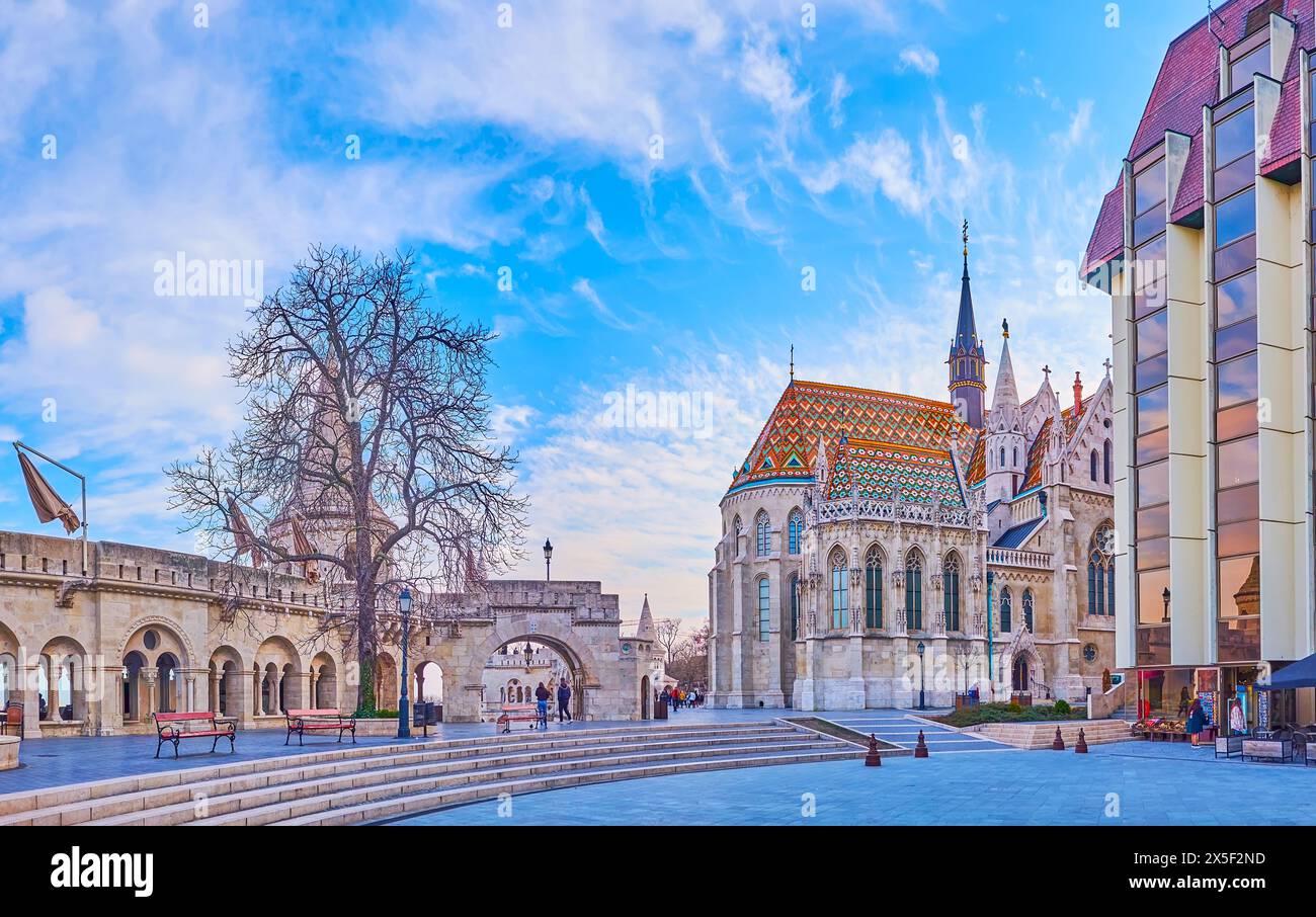 The beautiful carved walls and towers of Fisherman's Bastion ...