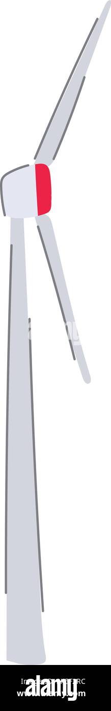 power wind turbine cartoon vector illustration Stock Vector Image & Art ...