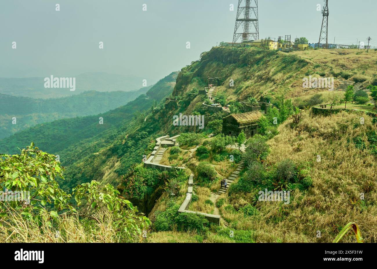View of Sinhagad Fort Stock Photo - Alamy