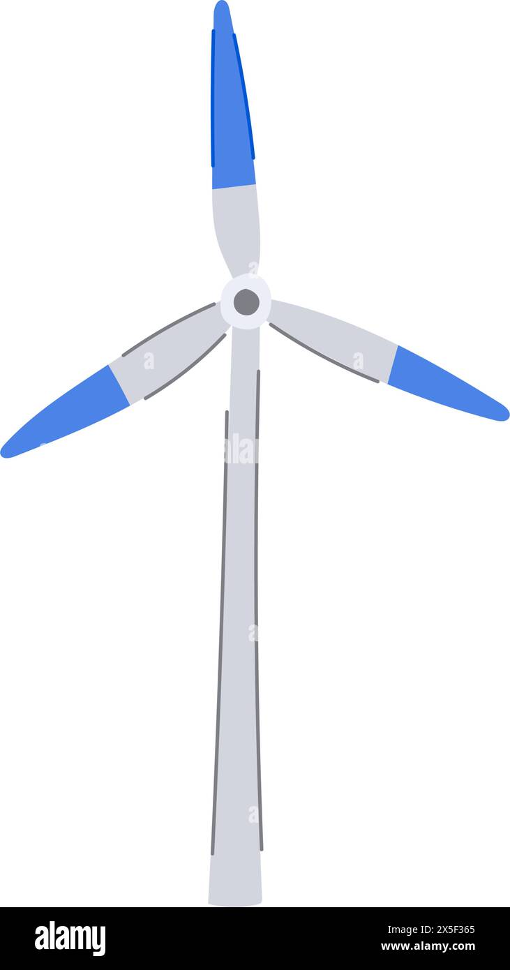 environment wind turbine cartoon vector illustration Stock Vector Image ...