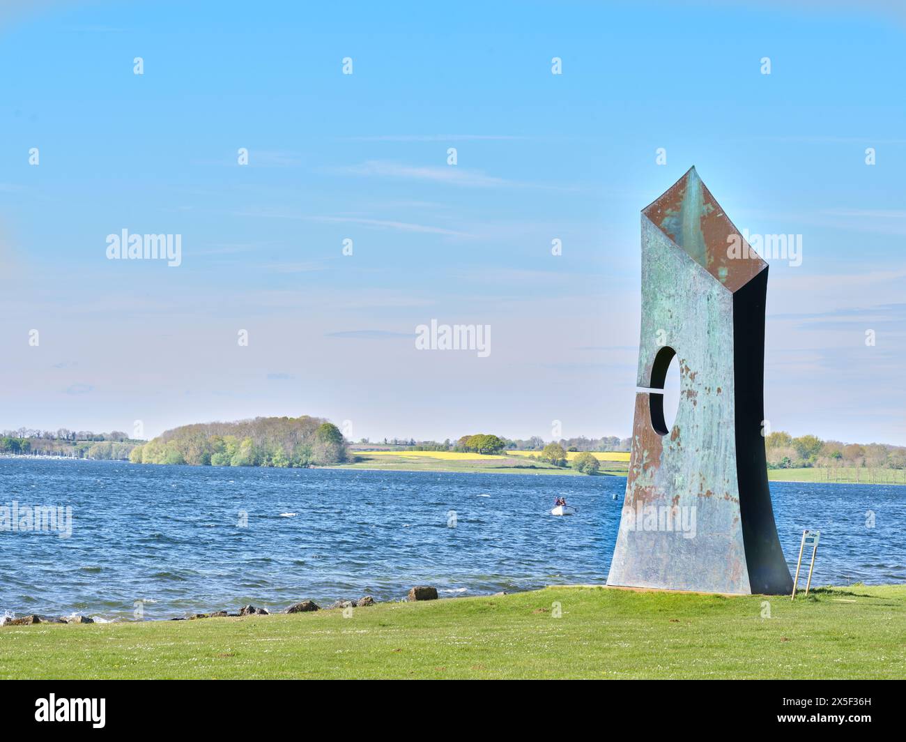 Giant sculpture on the waterfront at Rutland Water reservor, England ...