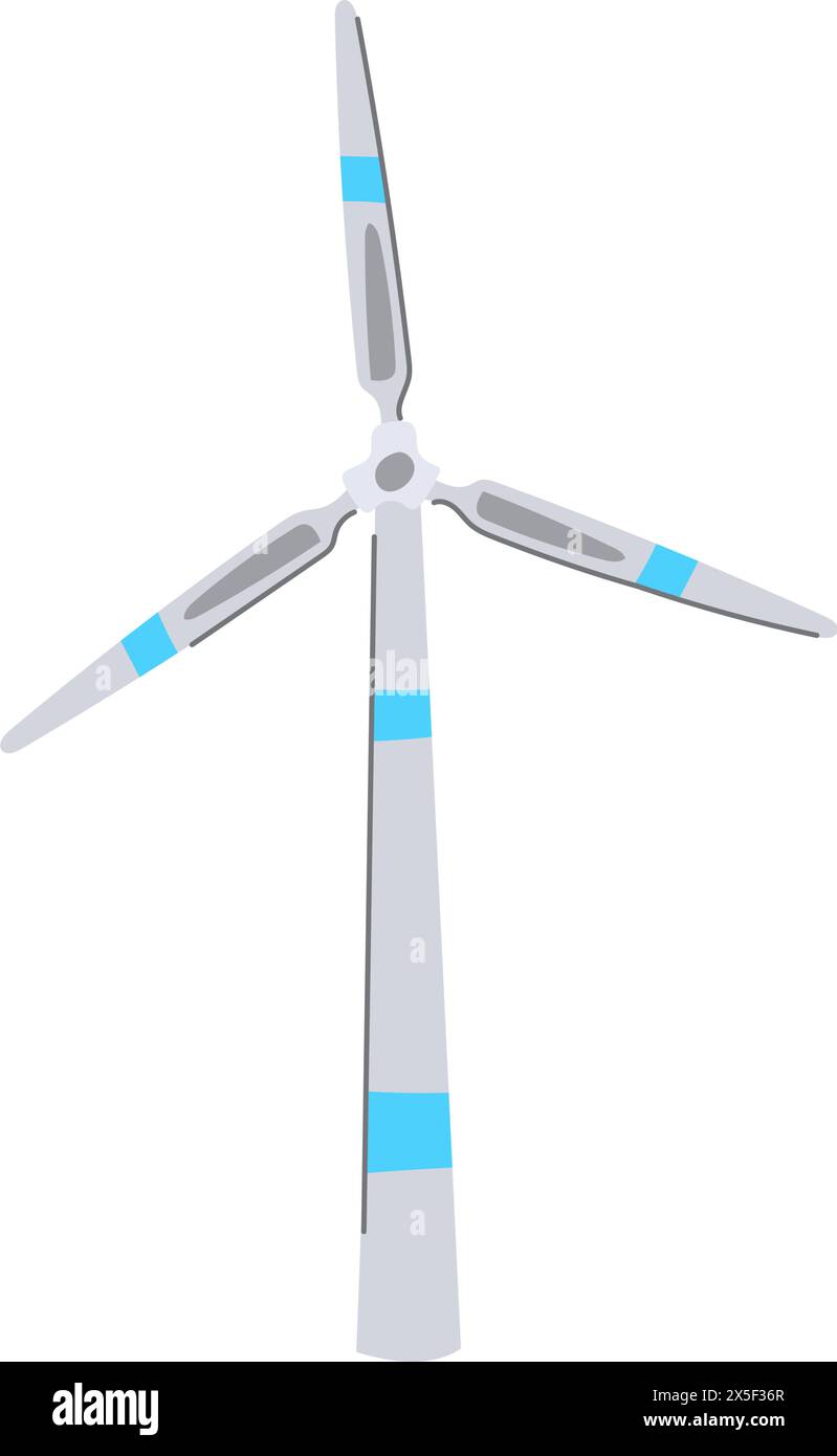 energy wind turbine cartoon vector illustration Stock Vector Image ...