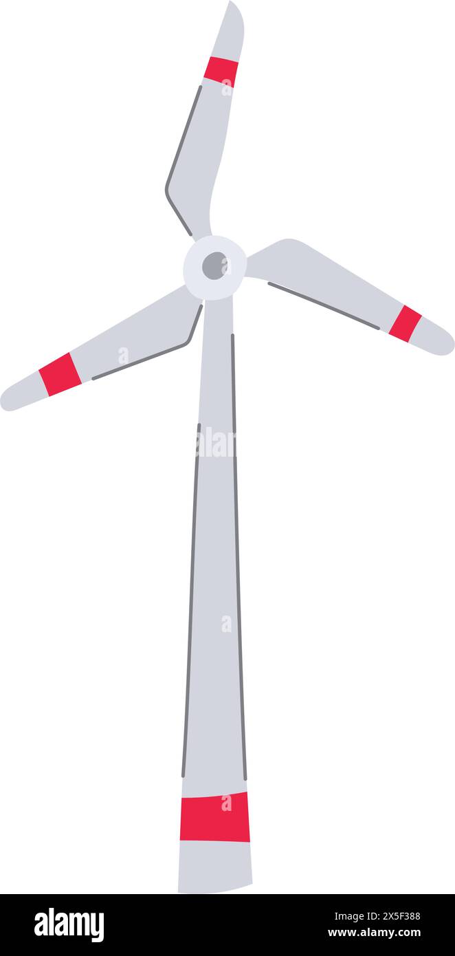 industry wind turbine cartoon vector illustration Stock Vector Image ...
