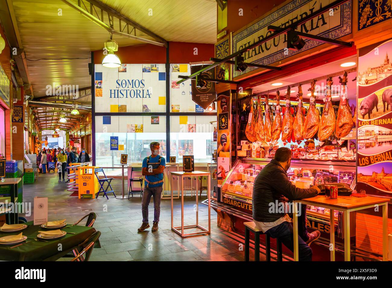 Butchers stall indoor market in hi-res stock photography and images - Alamy