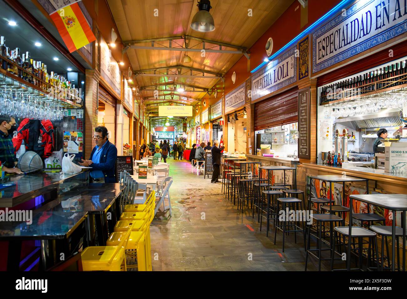 Butchers stall indoor market in hi-res stock photography and images - Alamy