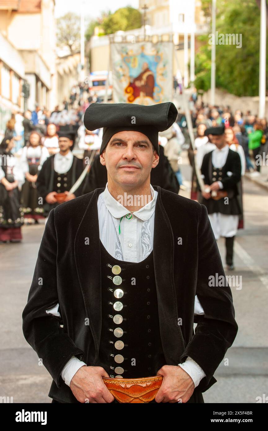Italian Folk Parade in Sardinia Stock Photo - Alamy