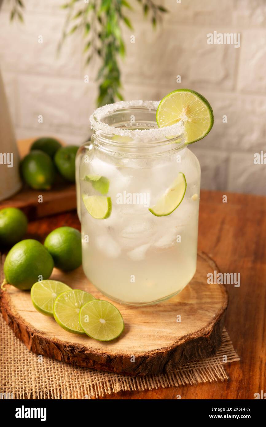 Homemade lemonade with organic lemons and mint, a popular refreshing ...