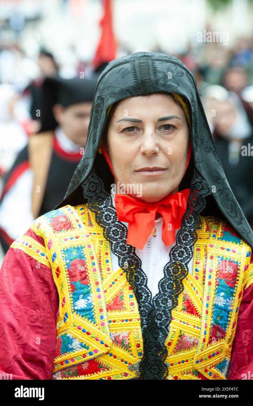 Italian Folk Parade in Sardinia Stock Photo - Alamy