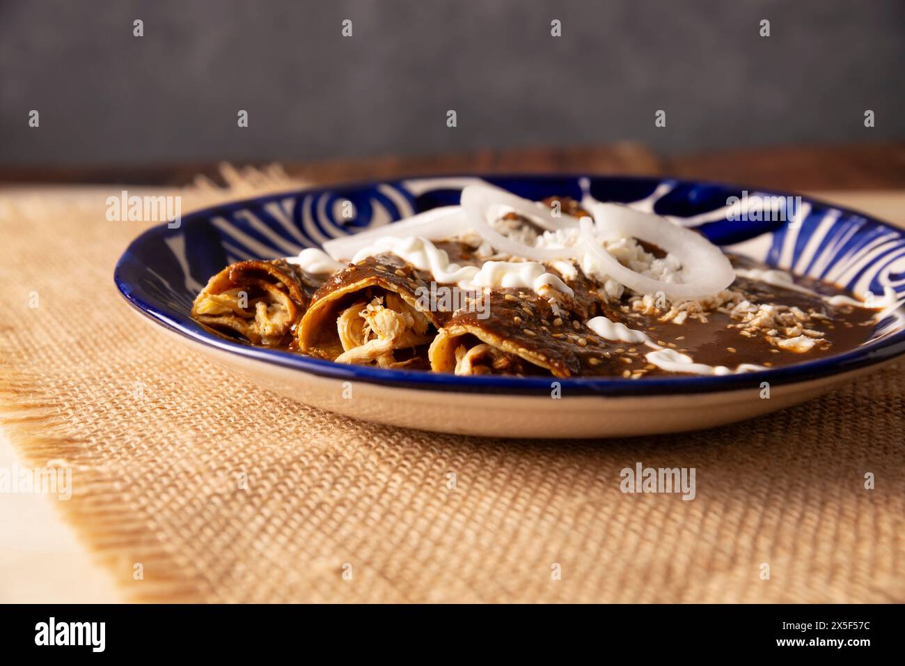 Chicken enmoladas. Also known as mole poblano enchiladas, they are a ...