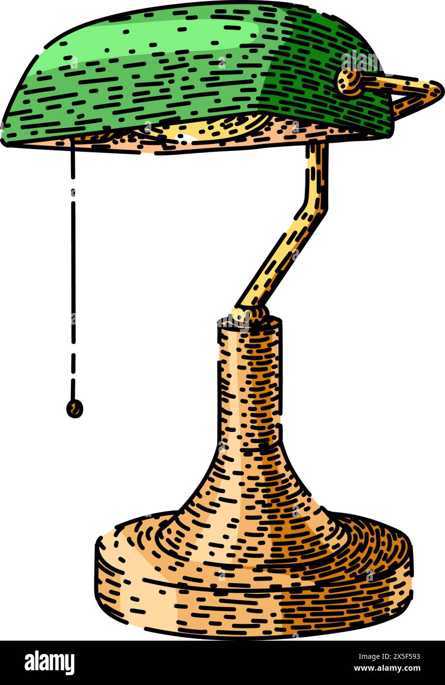 work desk lamp sketch hand drawn vector Stock Vector Image & Art - Alamy