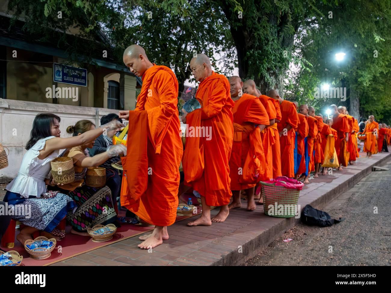 Morning Alms ceremony, Luang Prabang, Laos Stock Photo - Alamy