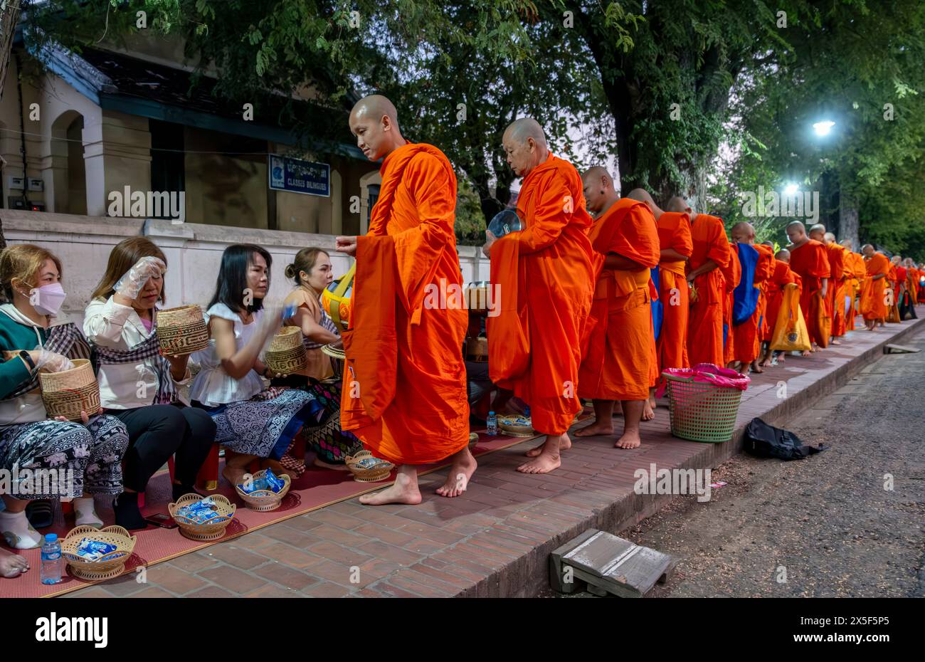 Morning Alms ceremony, Luang Prabang, Laos Stock Photo - Alamy