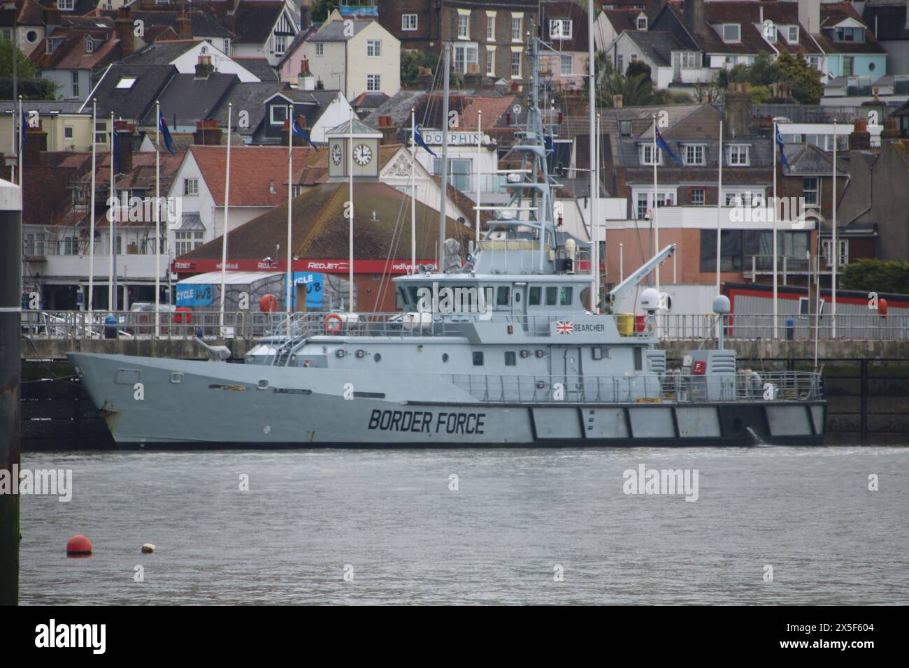 Border Force patrol ship moored at quayside in Cowes, Isle of Wight ...