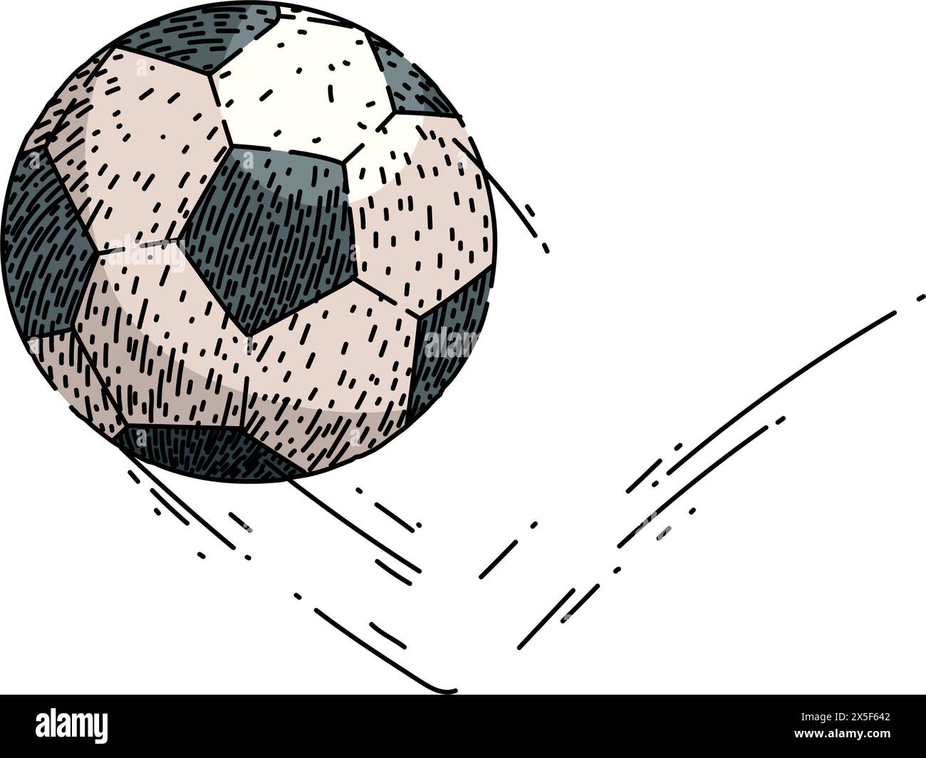 black soccer ball sketch hand drawn vector Stock Vector Image & Art - Alamy