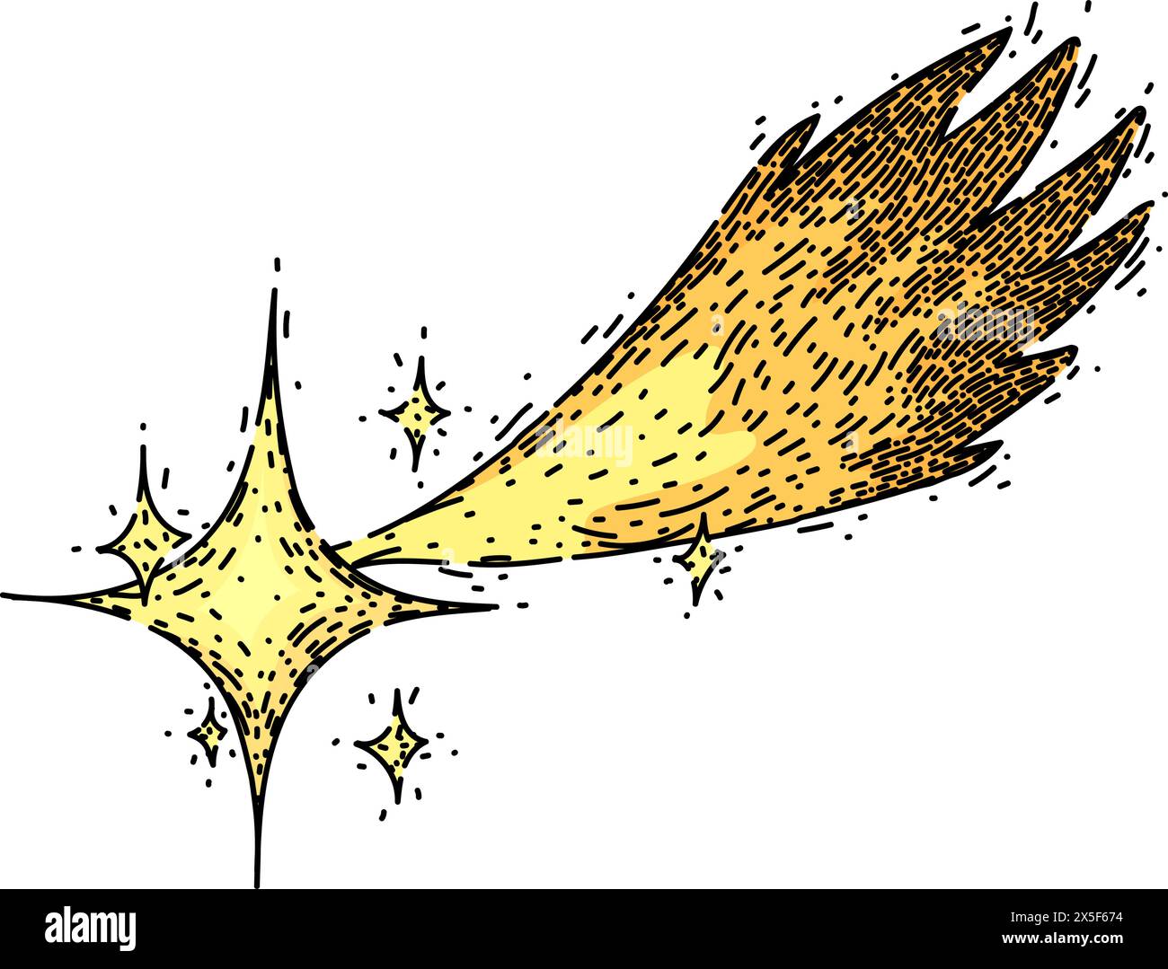 kid star fall sketch hand drawn vector Stock Vector Image & Art - Alamy