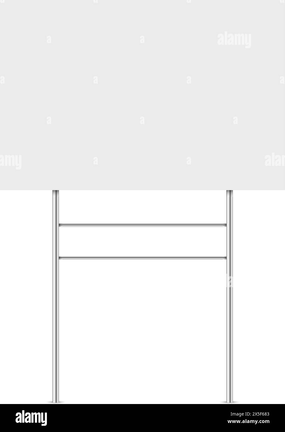 Blank real estate sale banner sign or billboard mock up. Vector ...