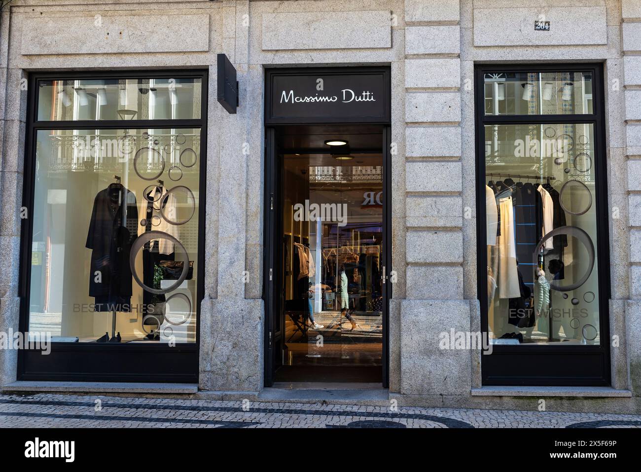 Oporto, Portugal - November 23, 2023: Display of a Massimo Dutti ...
