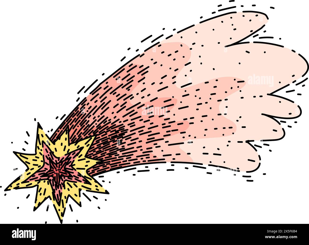 wish star fall sketch hand drawn vector Stock Vector Image & Art - Alamy