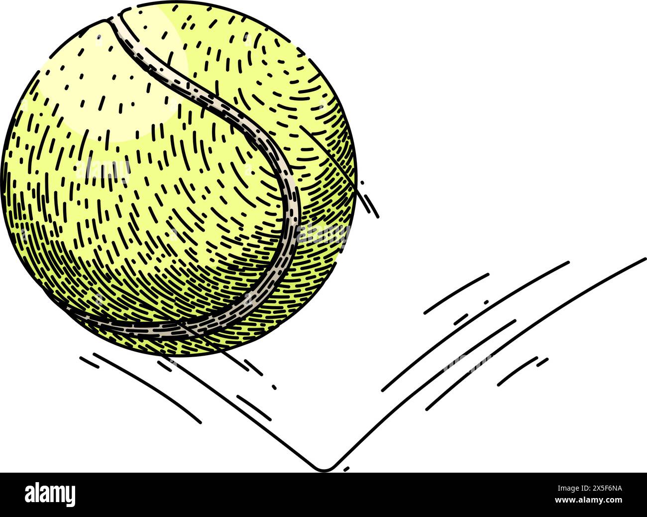isolated tennis ball sketch hand drawn vector Stock Vector Image & Art ...
