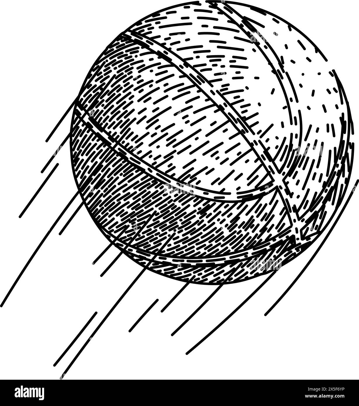 sport basketball ball sketch hand drawn vector Stock Vector Image & Art ...