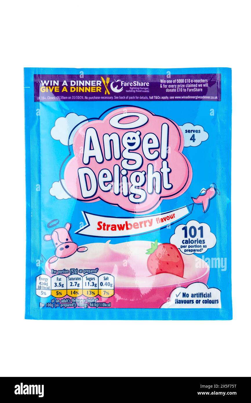 Packet of angel delight dessert Cut Out Stock Images & Pictures - Alamy