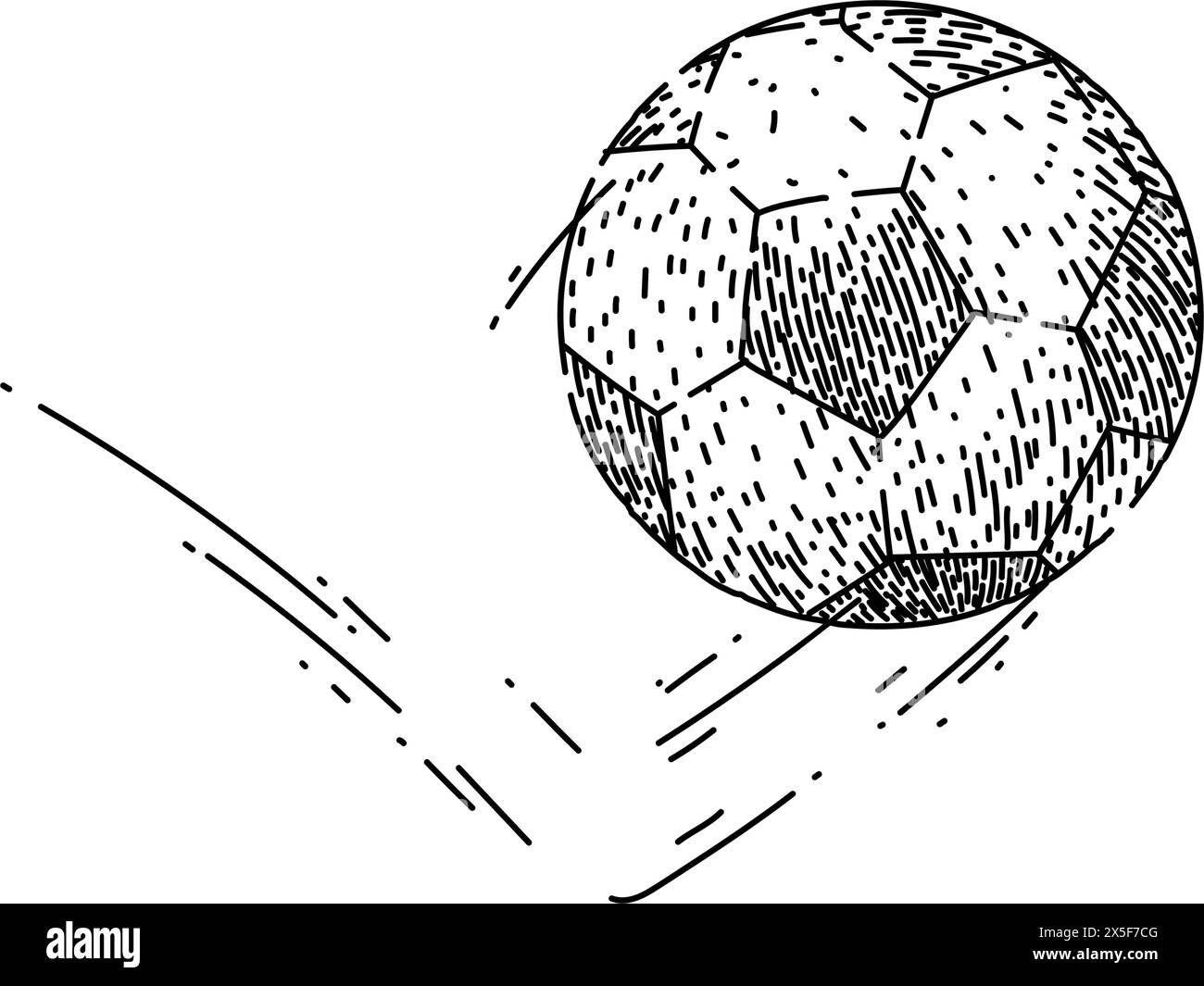 black soccer ball sketch hand drawn vector Stock Vector Image & Art - Alamy