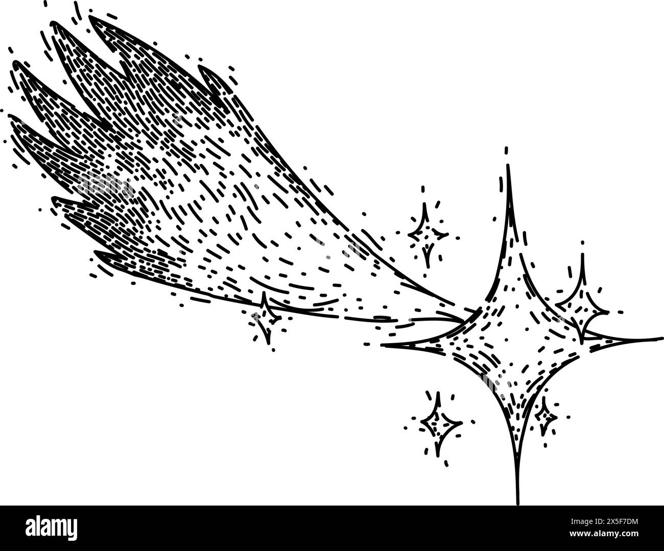 kid star fall sketch hand drawn vector Stock Vector Image & Art - Alamy