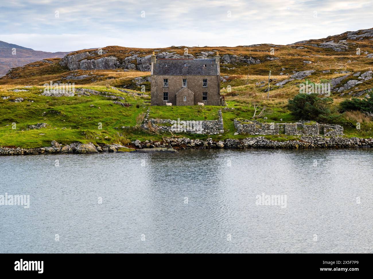 Abandoned croft house in Isle of Harris, Outer Hebrides, Scotland Stock ...