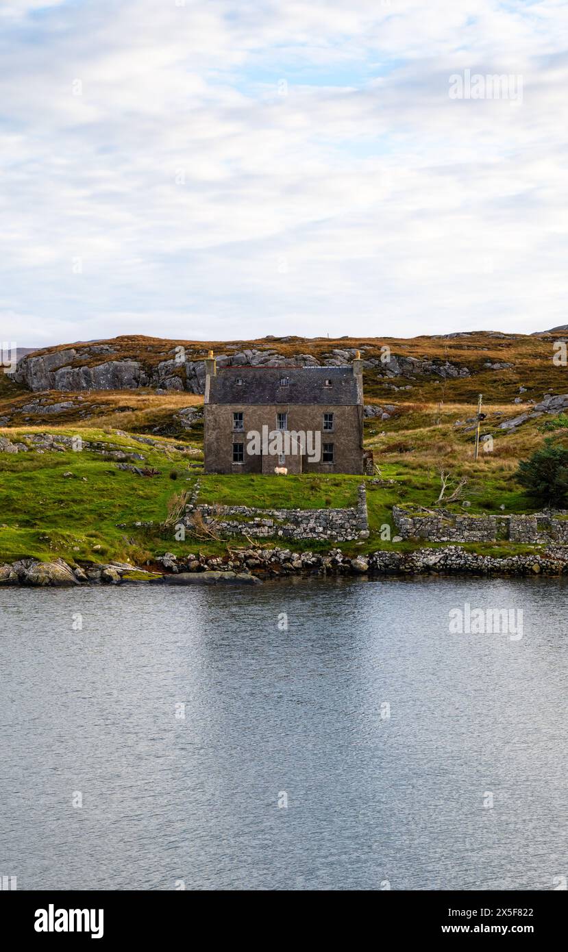 Abandoned croft house in Isle of Harris, Outer Hebrides, Scotland Stock ...