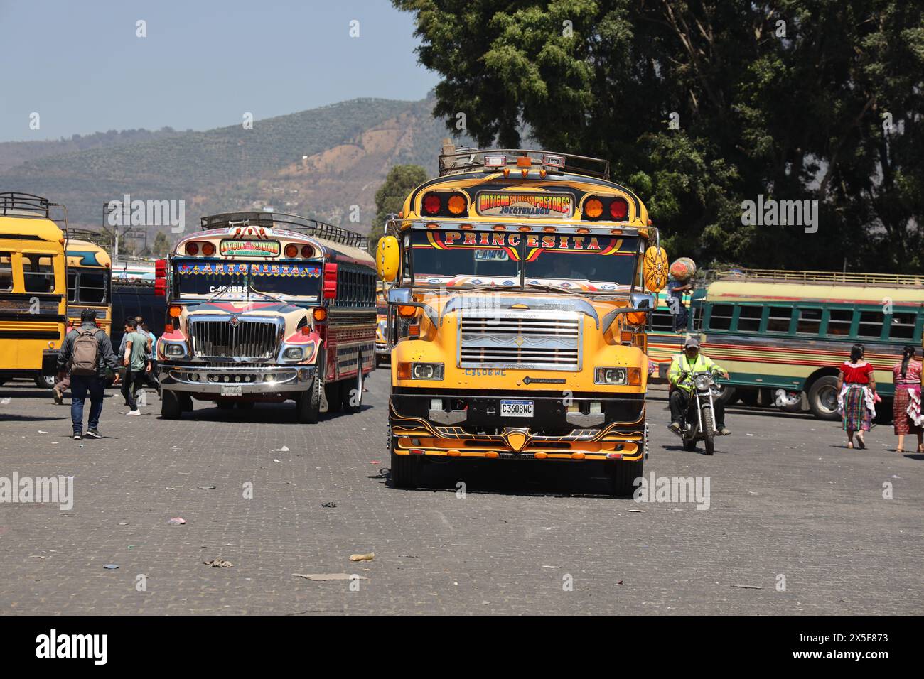 'Chicken Bus'. Antigua, Guatemala. Refurbished retired U.S. school bus ...