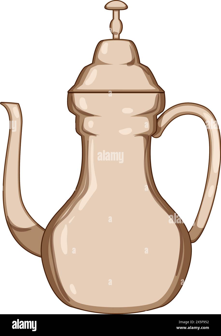 arabian arabic tea pot cartoon vector illustration Stock Vector Image ...