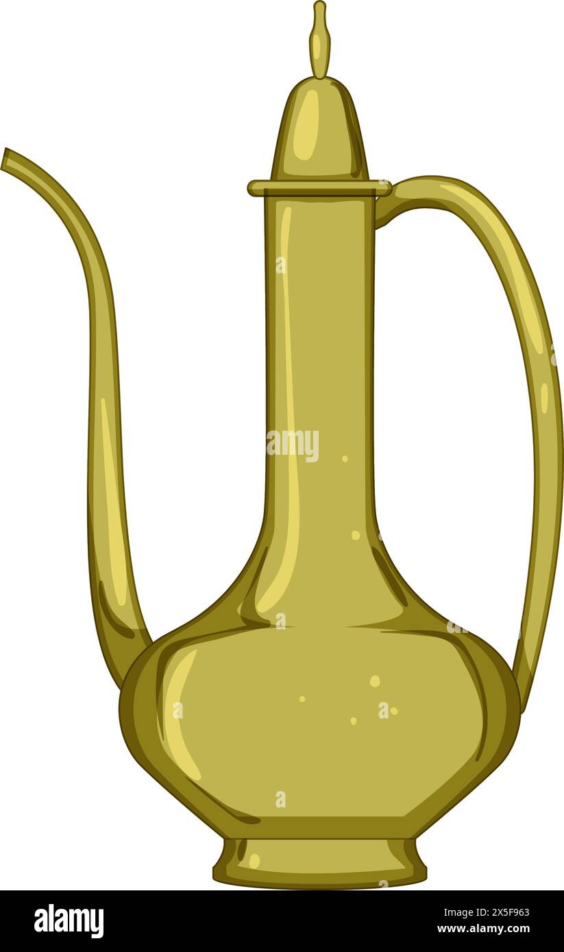 arab arabic tea pot cartoon vector illustration Stock Vector Image ...