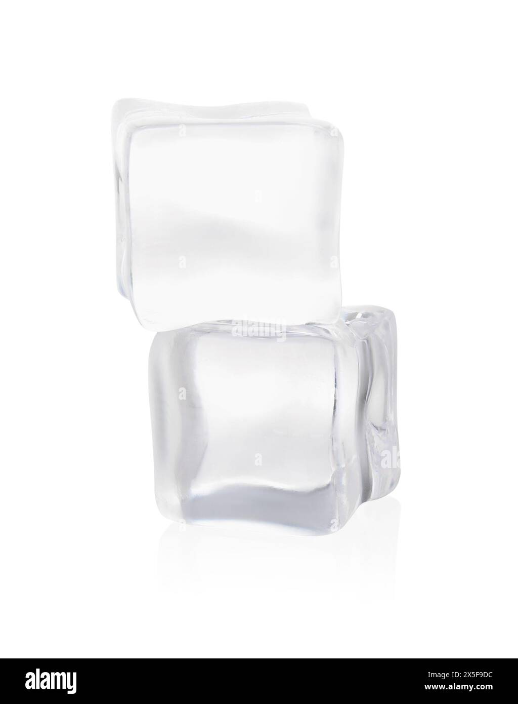 Crystal clear ice cubes isolated on white Stock Photo - Alamy