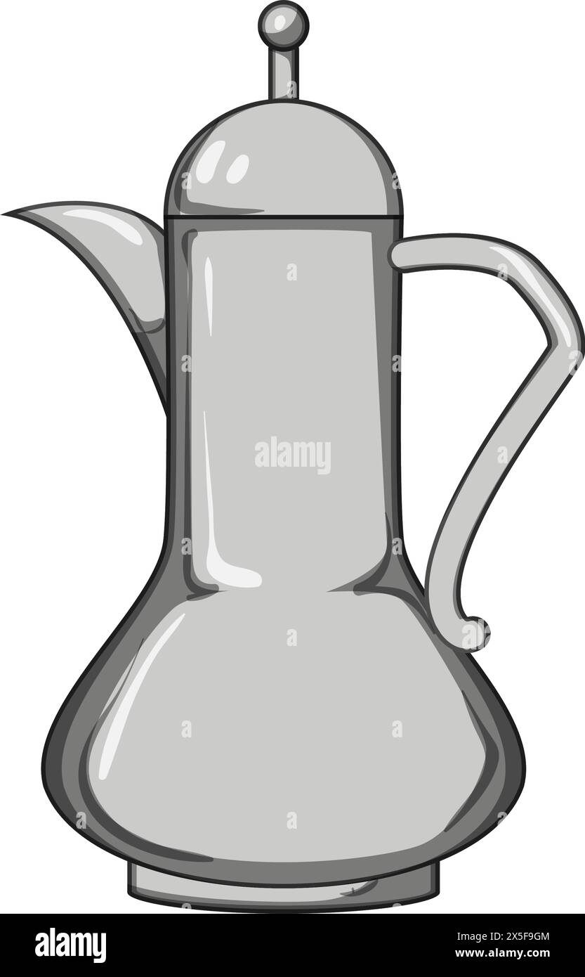 food arabic tea pot cartoon vector illustration Stock Vector Image ...