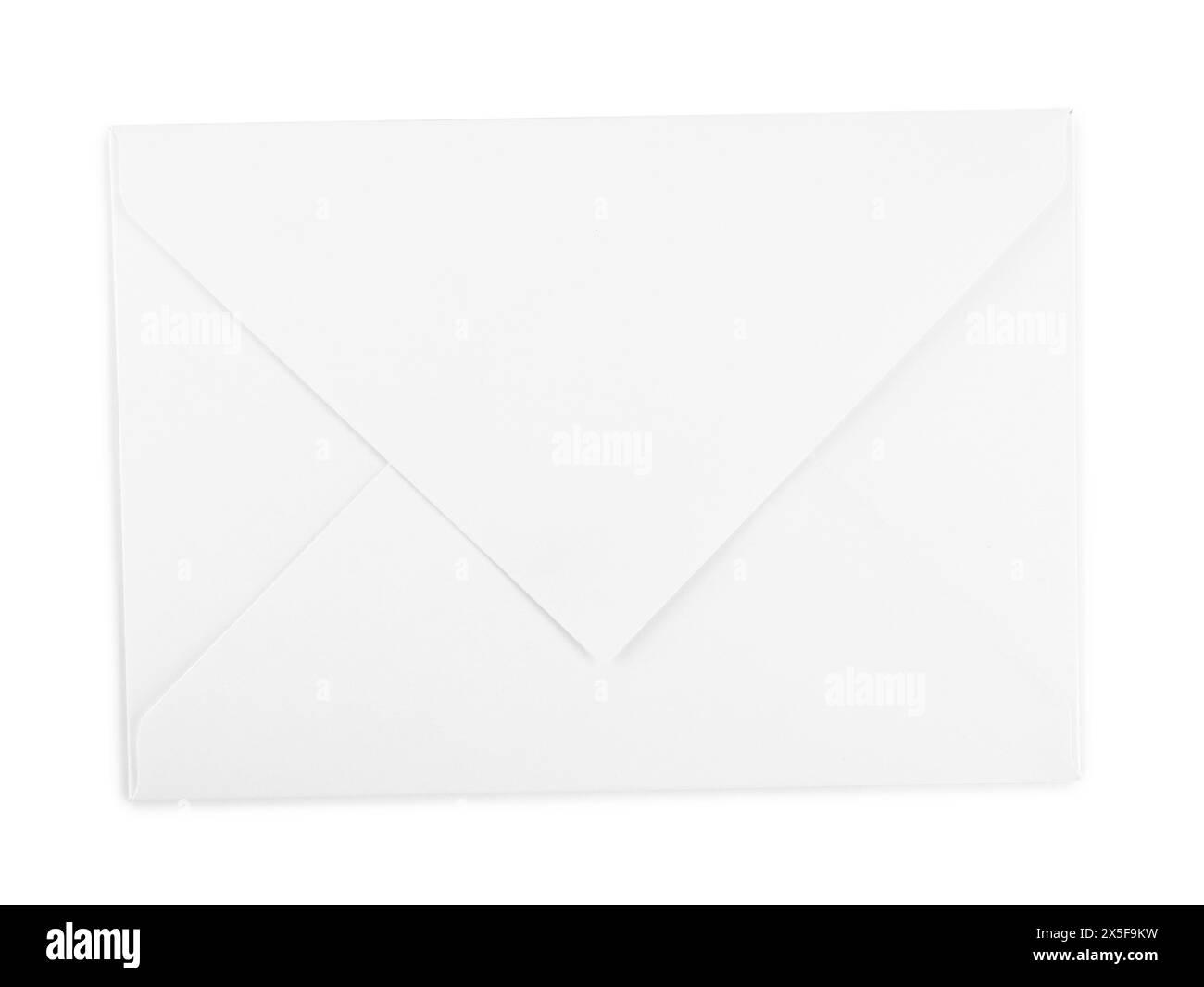 Closed paper letter envelope isolated on white, top view Stock Photo ...
