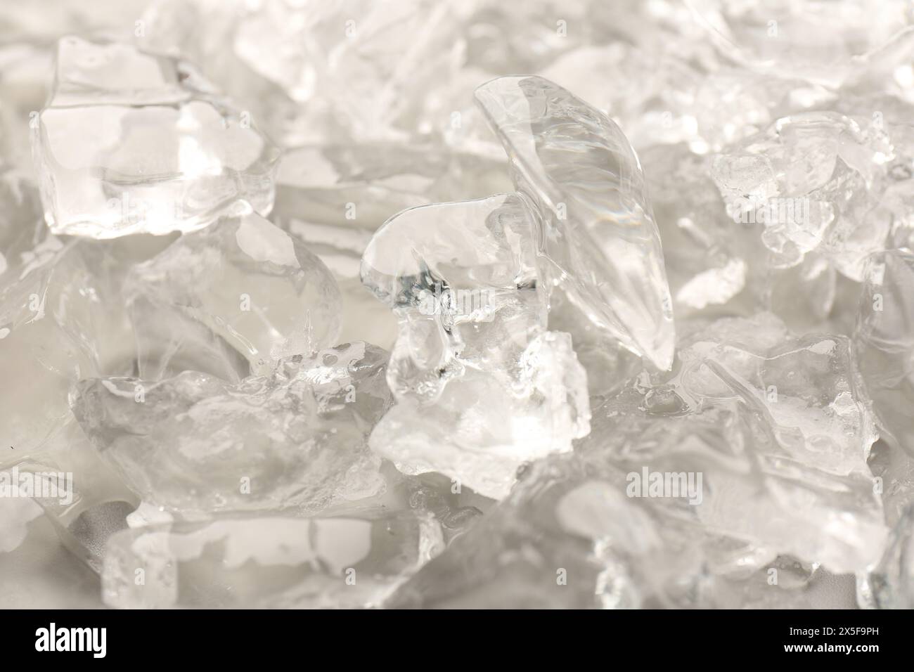 Pieces of crushed ice as background, closeup Stock Photo - Alamy