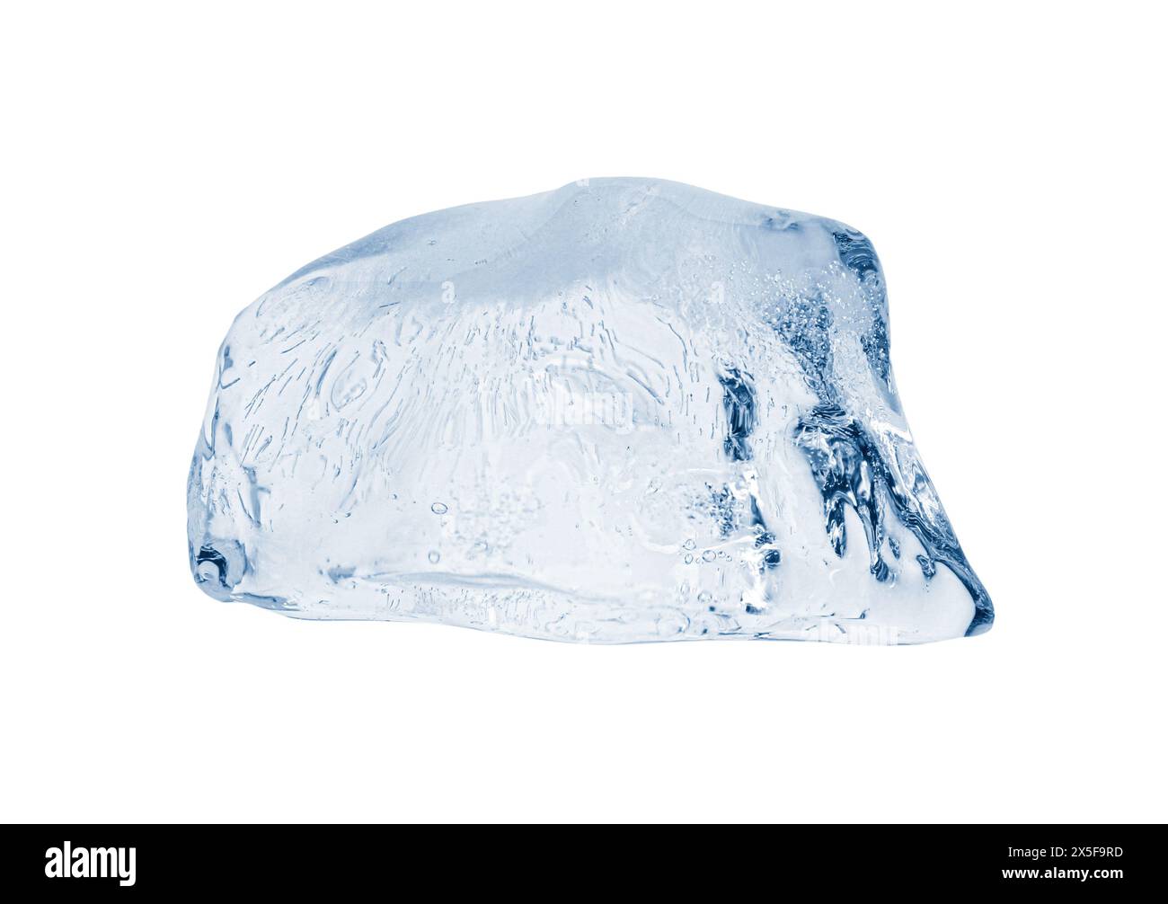 Piece of clear ice isolated on white Stock Photo - Alamy