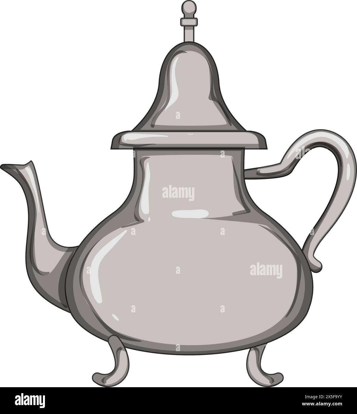 kuwait arabic tea pot cartoon vector illustration Stock Vector Image ...