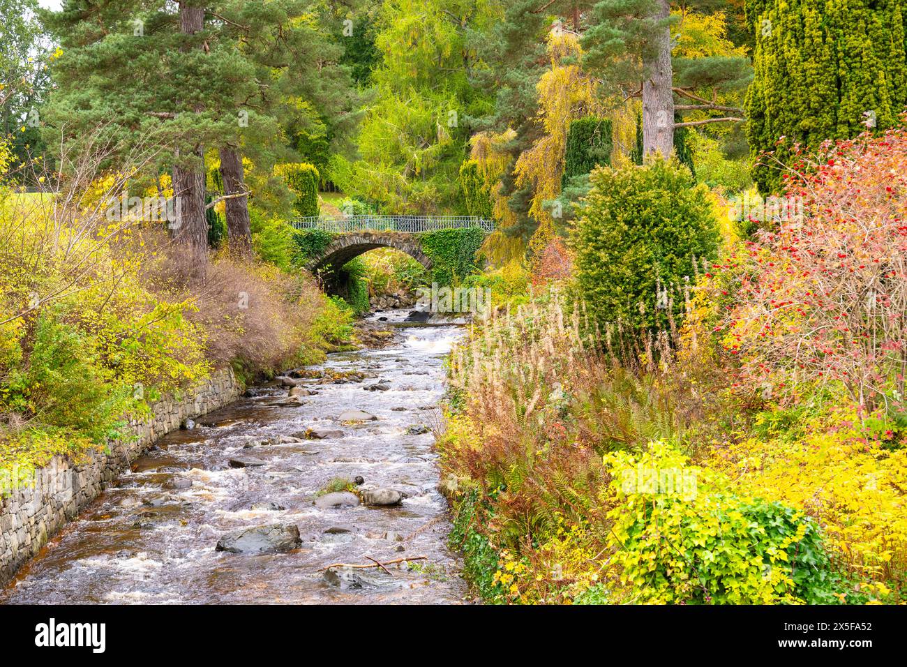 Blair Castle gardens, Blair Atholl, Perthshire, Highlands, Scotland ...