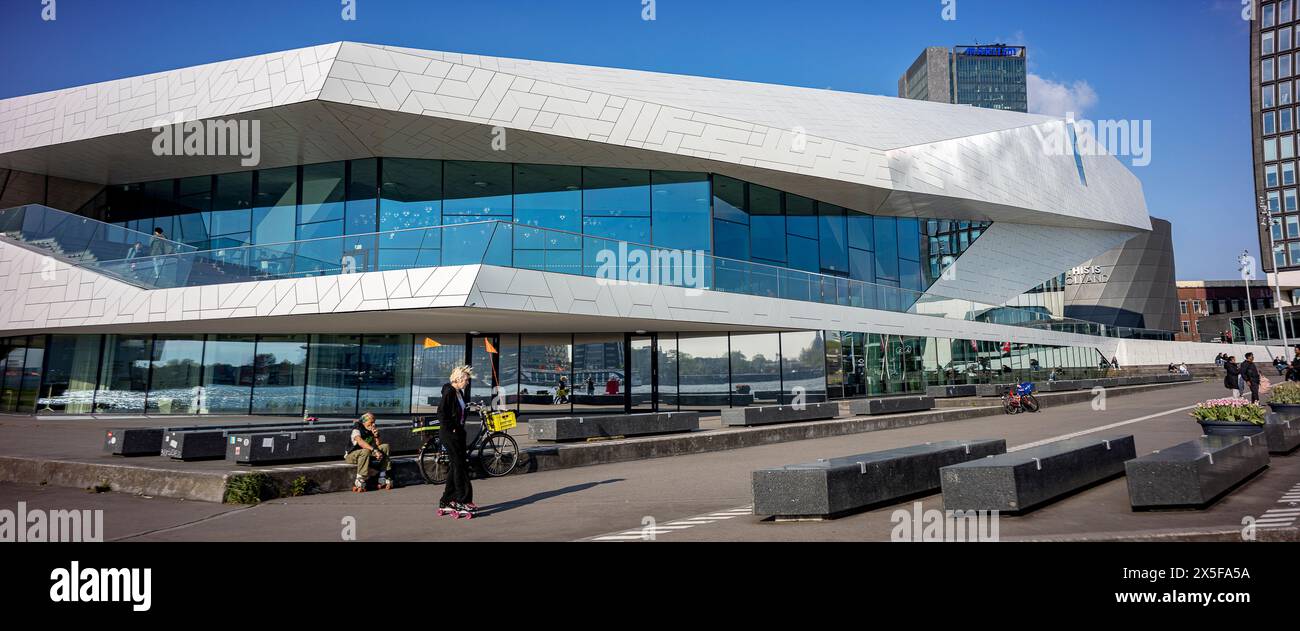 Wide angle view of Amsterdam Eye Museum across the IJ Stock Photo - Alamy