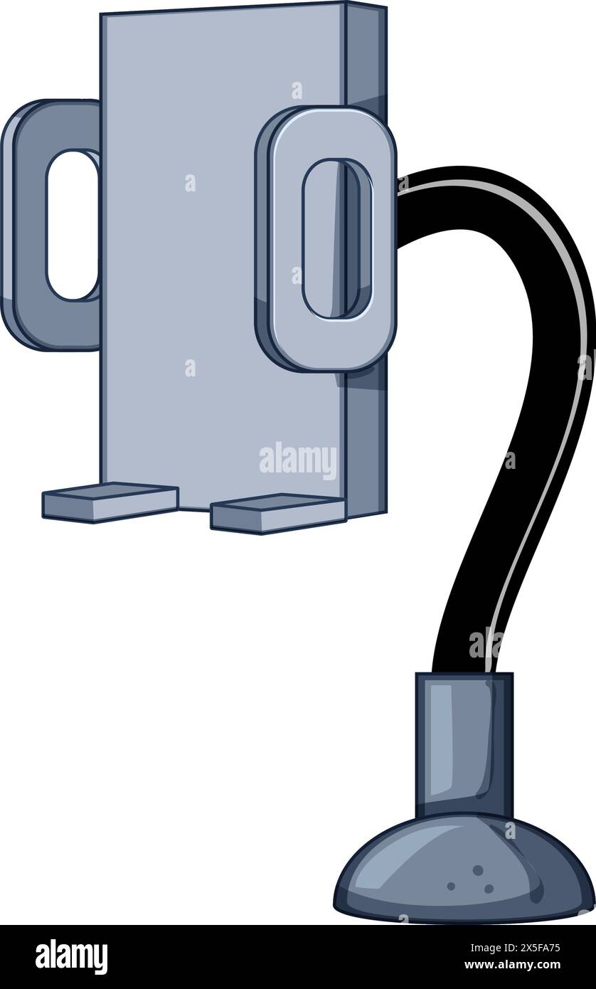 cell car holder phone cartoon vector illustration Stock Vector Image ...